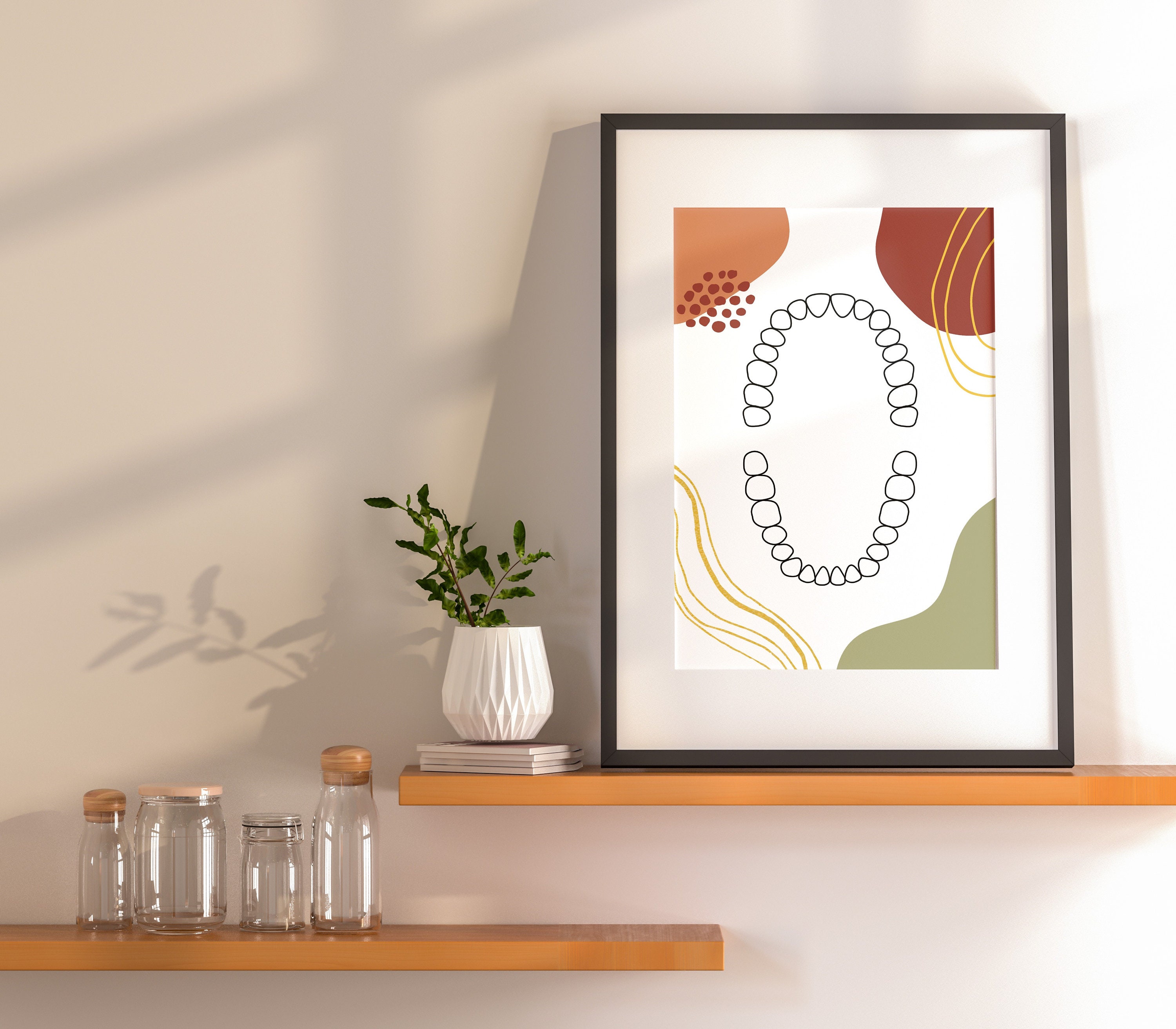 Abstract Dental Art Print Printable Dental Office Decor - Etsy Singapore