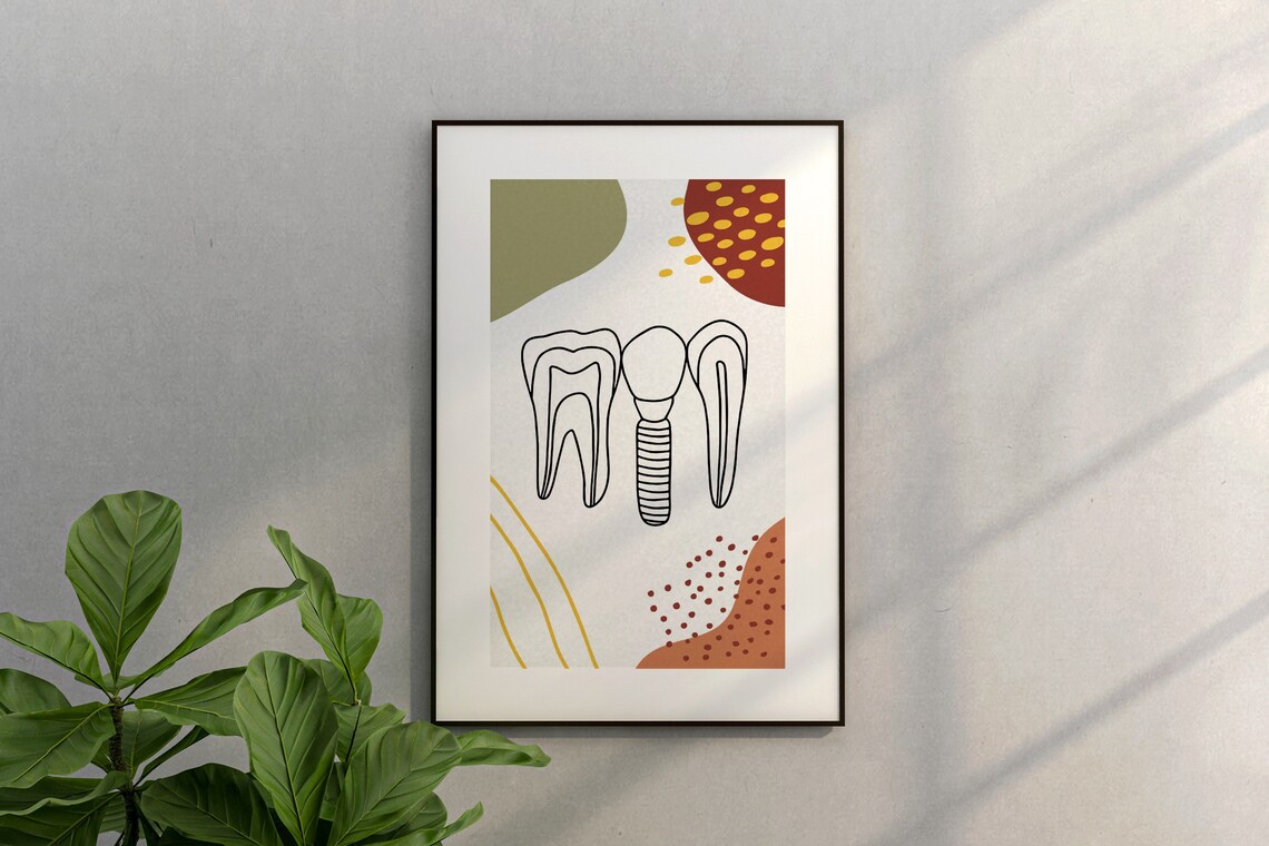 Abstract Dental Art Print Printable Dental Office Decor - Etsy