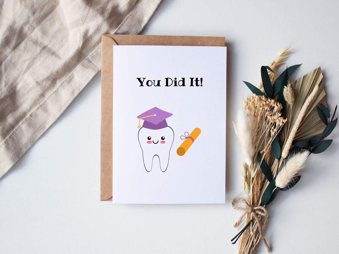 Dental Graduation Card. Printable 5x7 Card, Instant Download. - Etsy