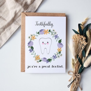 Thank You Card for Dentist, National Dentist Day Card, Dentist ...