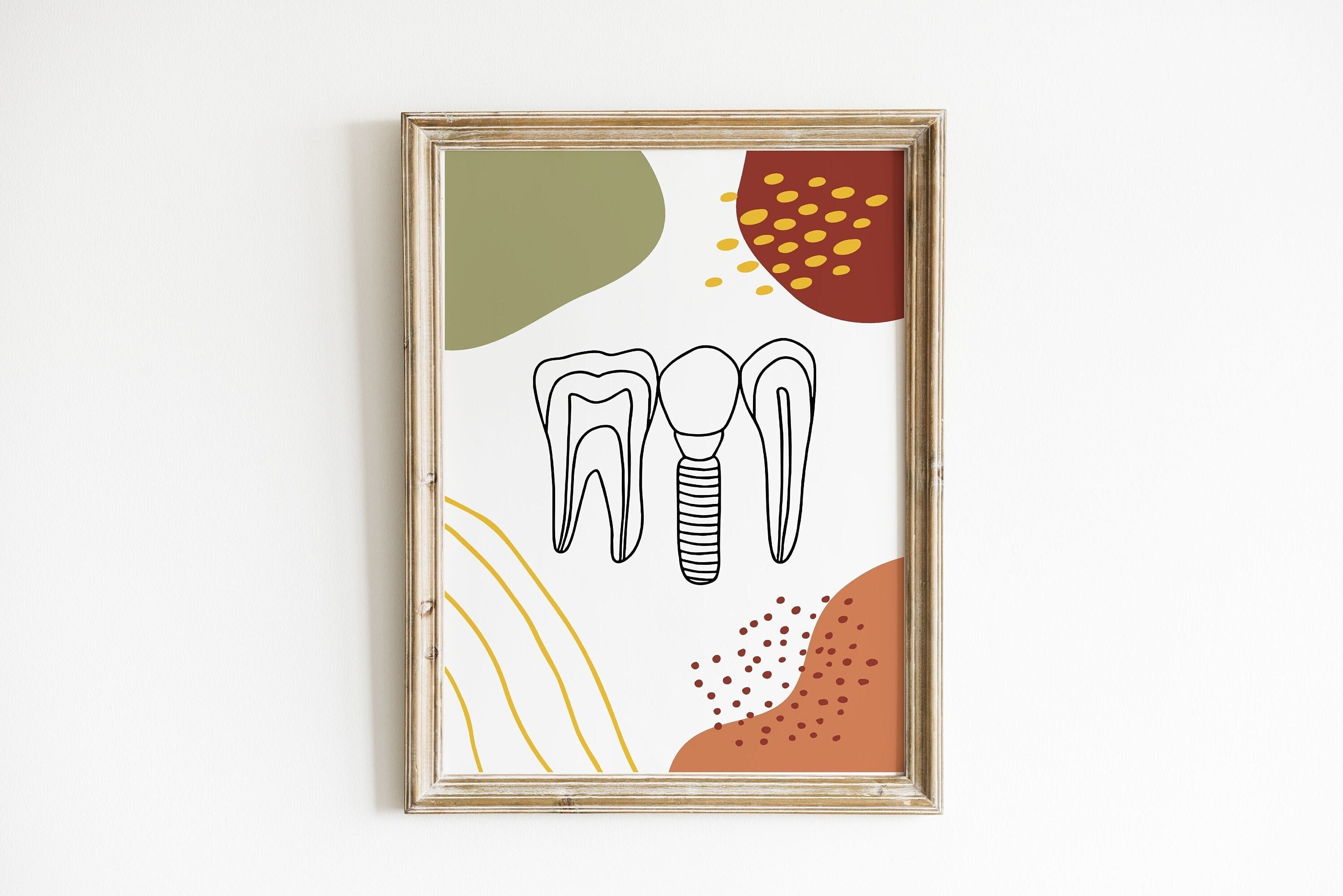 Abstract Dental Art Print, Printable Dental Office Decor, Instant ...