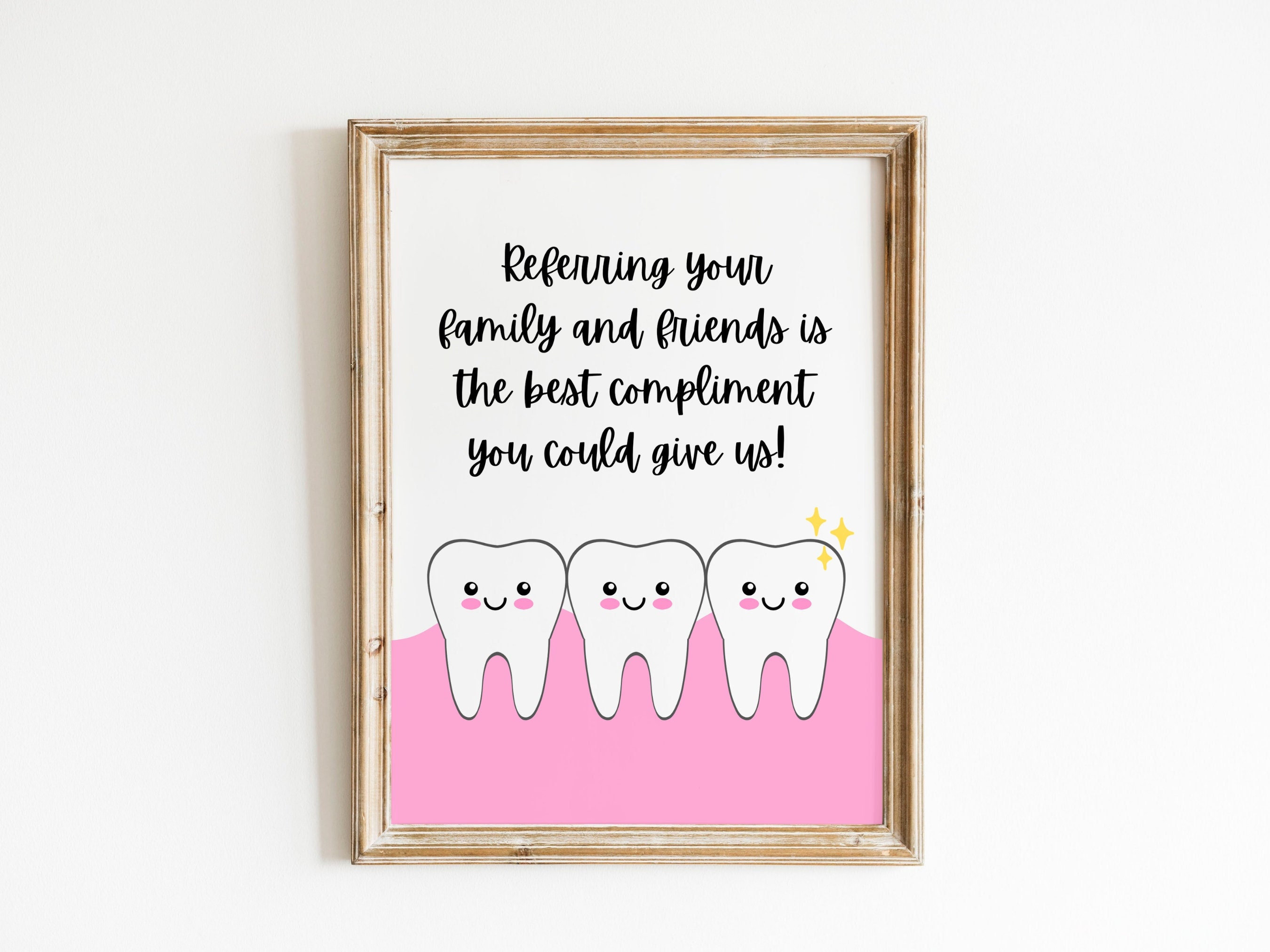 Patient Referral Sign for Dental Office, Printable Instant Download - Etsy