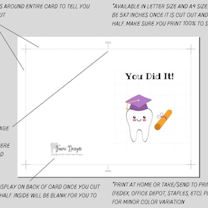 Dental Graduation Card. Printable 5x7 Card, Instant Download. - Etsy
