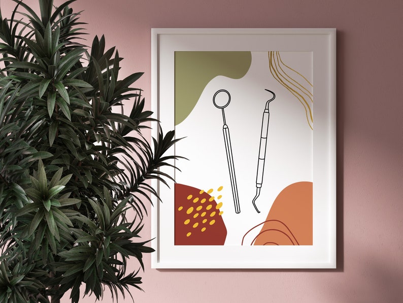 Abstract Dental Art Print Printable Dental Office Decor - Etsy