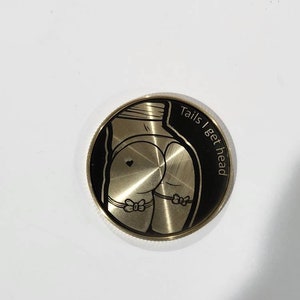 CUSTOM Coin / Custom Engraving Coin / Pendant / Pin Badge / Heads I Get ...