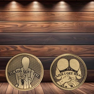 CUSTOM Coin / Custom Engraving Coin / Pendant / Heads I Get Tails / EDC ...