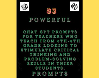 60 Chat Gpt Prompts for Teachers to Stimulate Critical Thinking and ...