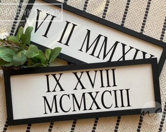 Roman Numeral Wall Decor - Etsy
