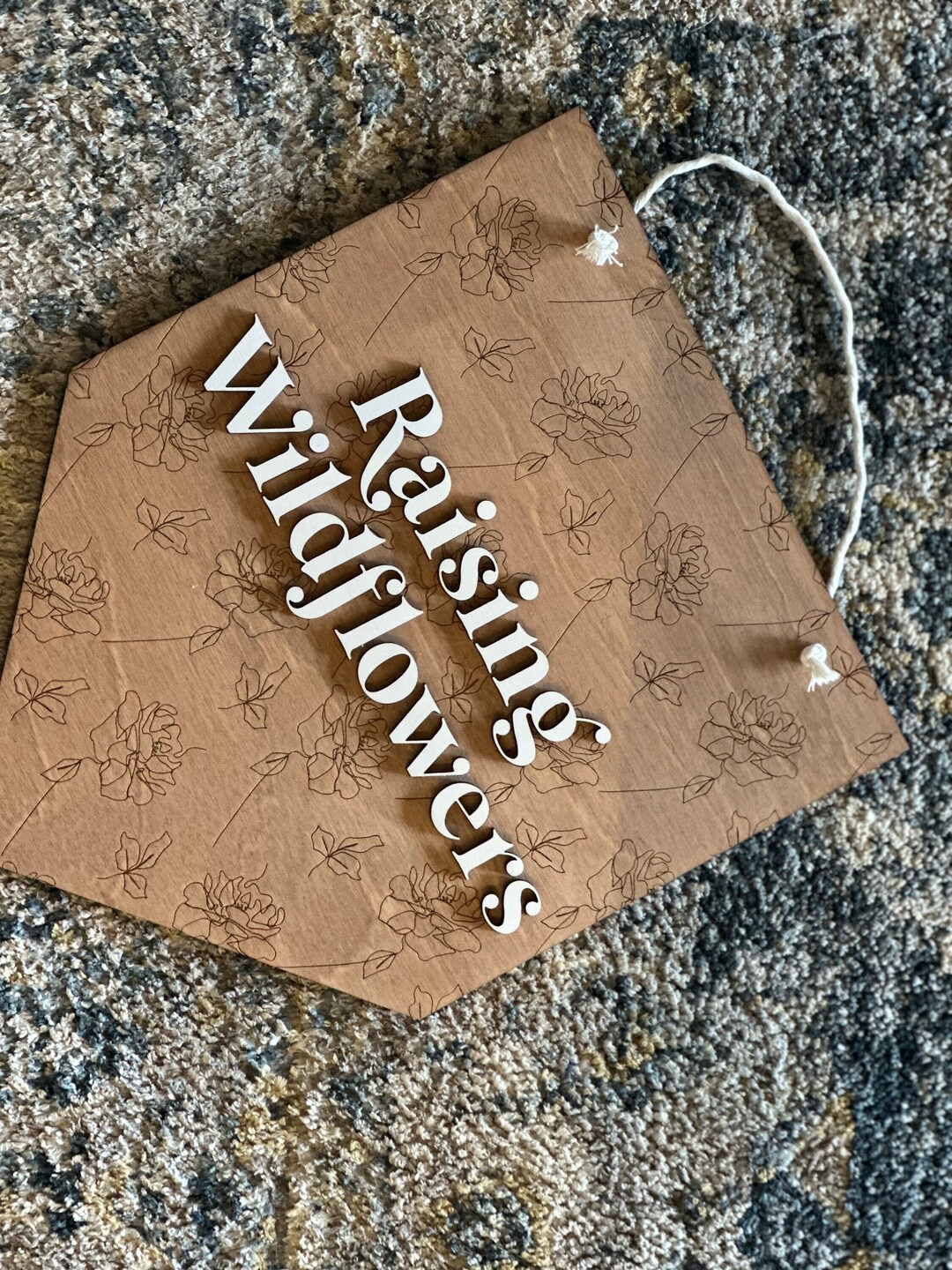 Rasing Wildflower Sign Nursery Pennant, Nursery Banner, Wildflower ...