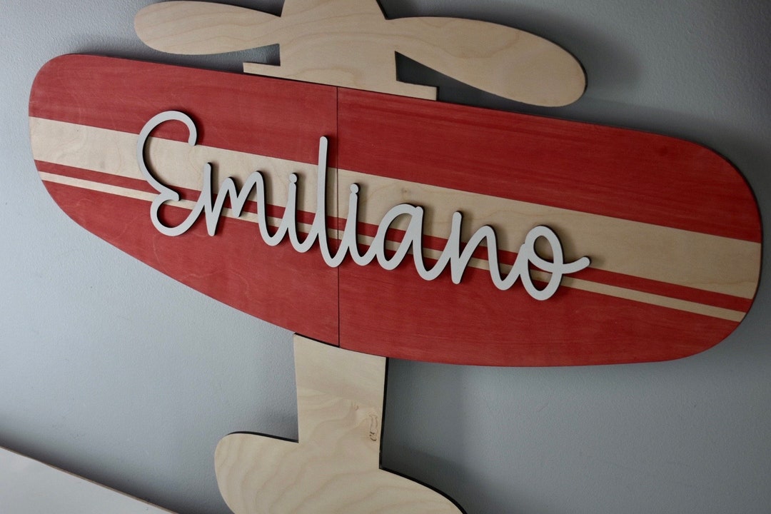 Airplane Baby Sign Baby Airplane Name Sign Vintage Air Craft Baby Sign ...