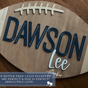Wooden Football Name Sign Football Nursery Sign Sports Name Sign ...