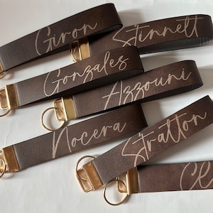 Faux Leather Key Fob Wristlet Faux Leather Personalized Wrist Strap ...