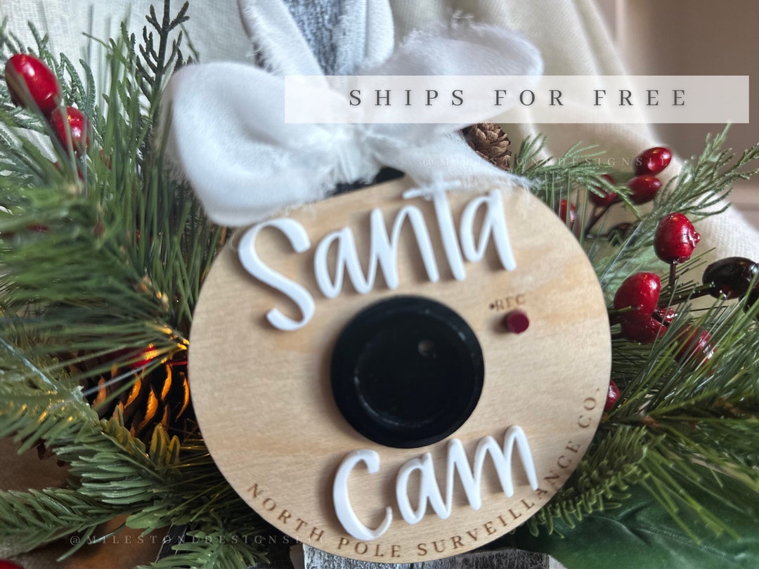 Santa Cam Christmas Ornament, Cute Kids Santa Spy Camera Ornament ...