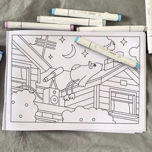 Coloring Page Printable Coloring Page, Coloring Book Page , Digital ...