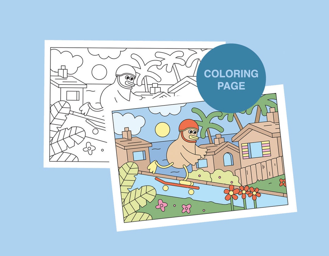 Coloring Page Printable Coloring Page, Coloring Book Page , Digital ...