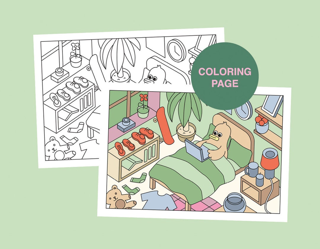 Coloring Page Printable Coloring Page, Coloring Book Page , Digital ...