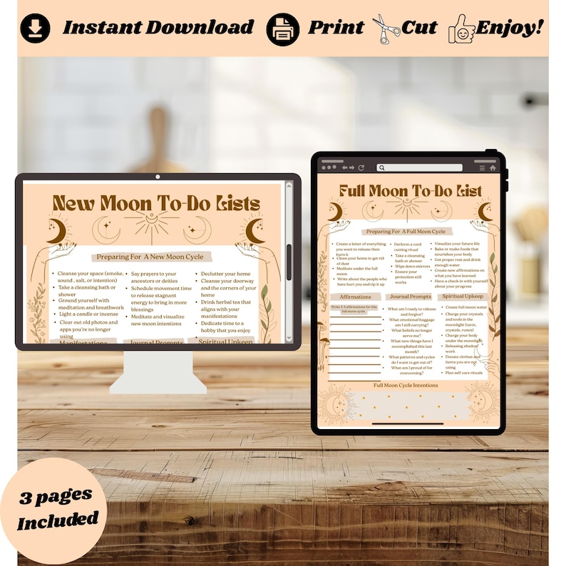 Witchy Cleaning Checklist - Moon Ritual Planner | Daily Weekly Monthly ...