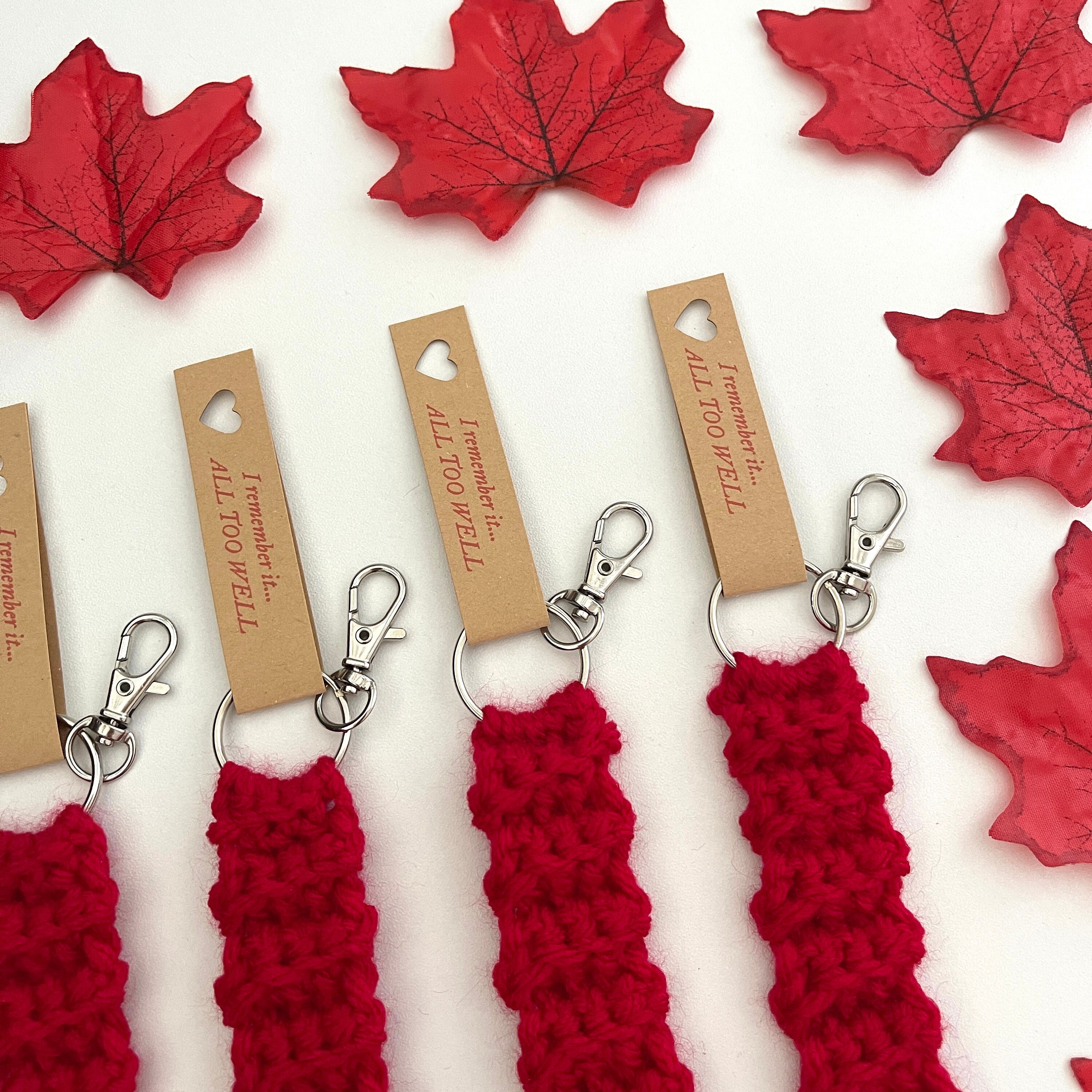 Taylor Swift All Too Well Inspired Red Scarf Keychain - Crochet Red ...
