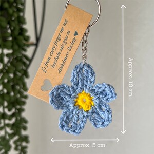 Handmade Crochet Forget Me Not Keychain - Dementia & Alzheimers ...