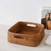 Square Rattan Basket, Rattan Storage Basket With Handle, Livingroom ...