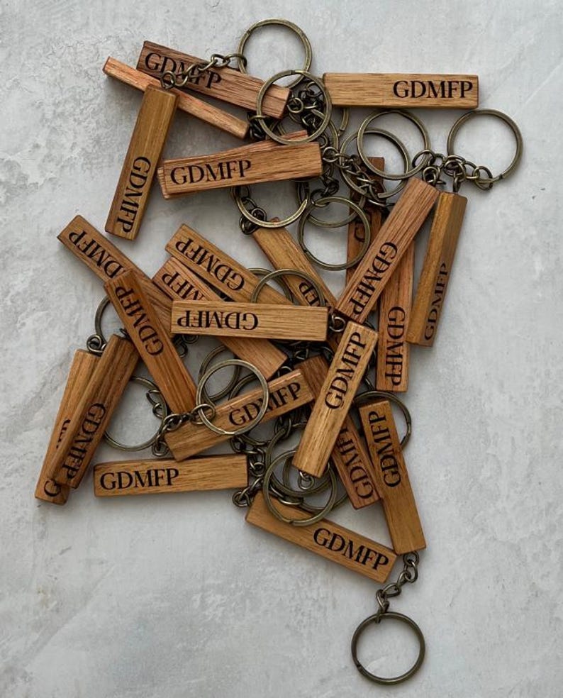 Personalized Teak Wood Keychain: Handmade Wooden Key Chain - Etsy