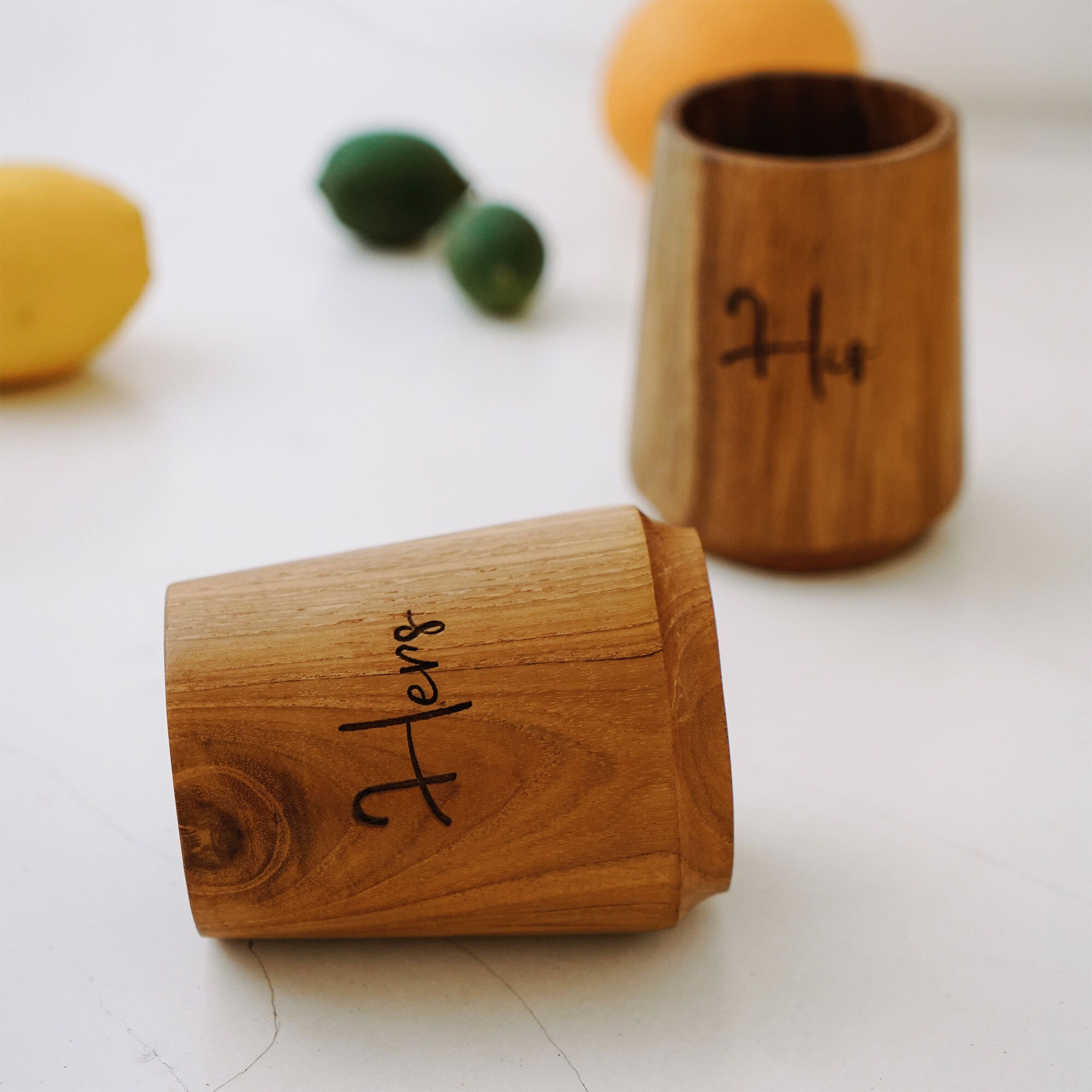 Engraved Teak Wooden Coffee Mug: Handmade Bali Decor - Etsy