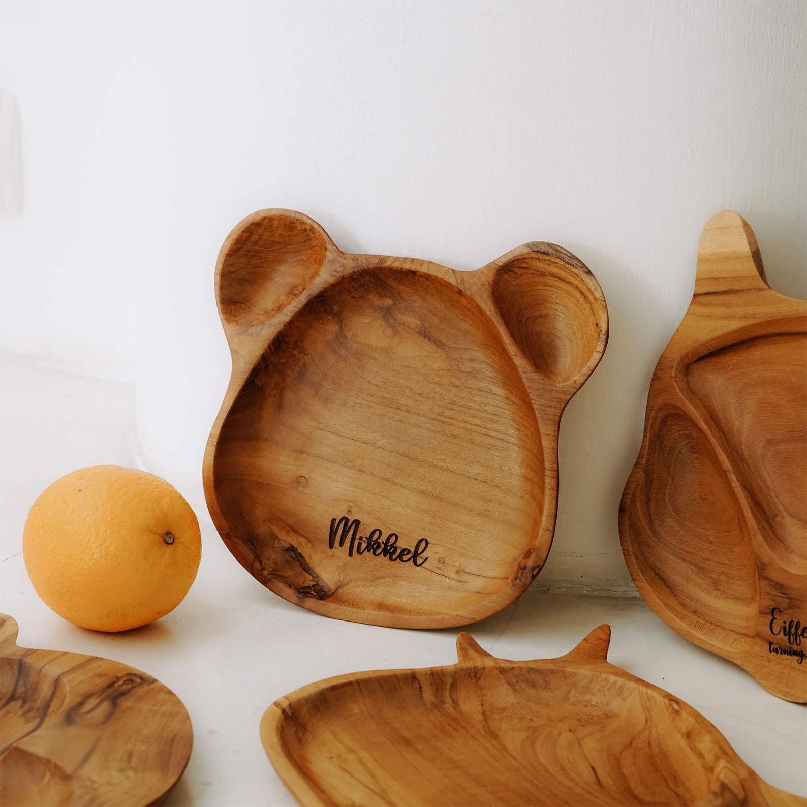 Assorted Children Wood Plate, Snack Tray, Plate, Kid's Plate, Animal ...