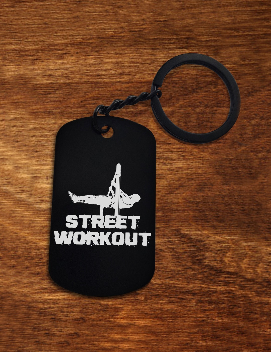 Street Workout Calisthenics Front Lever Keychains Keyring Dog - Etsy
