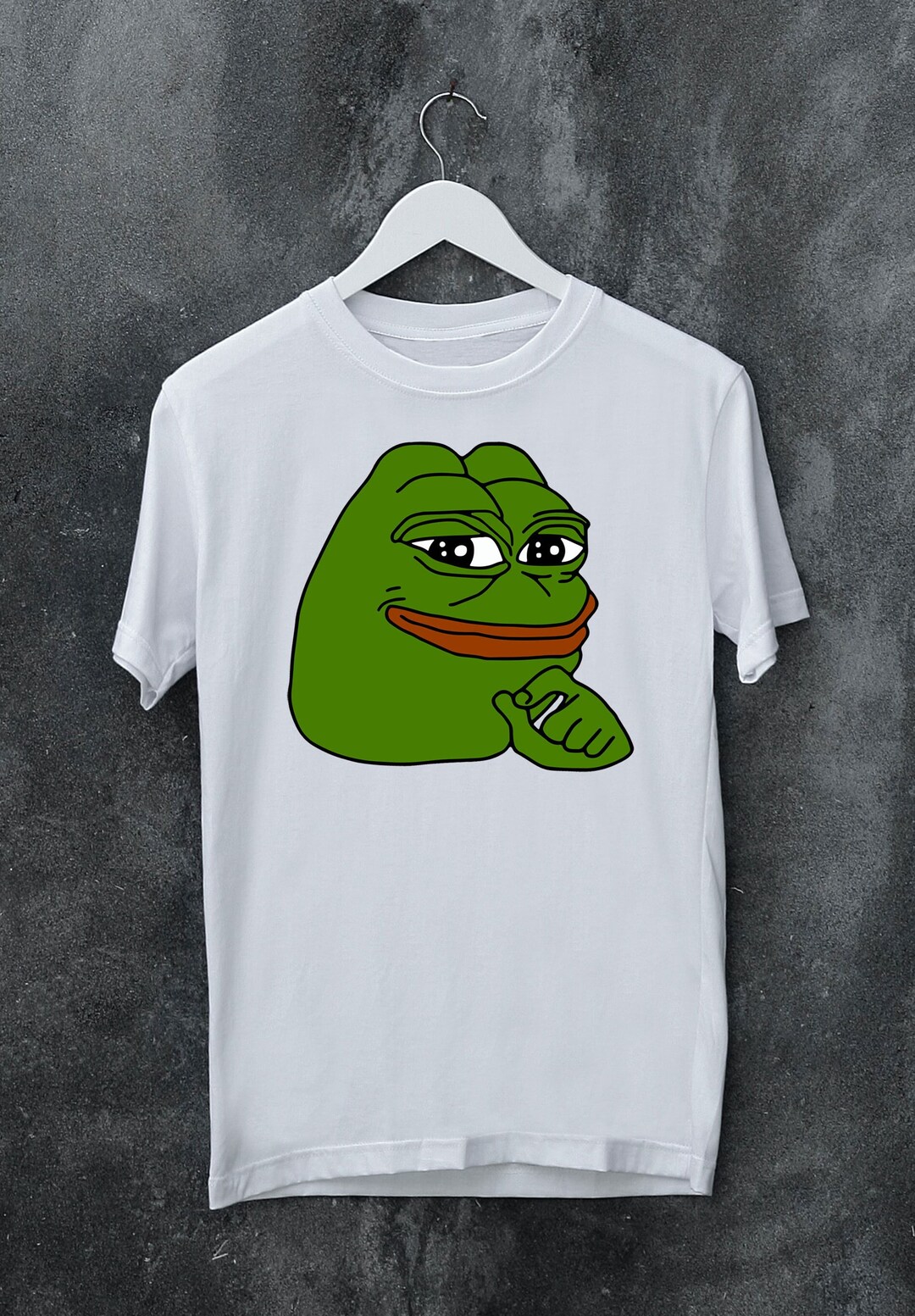 The Pepe Frog Meme Smiling Thinking Crypto T-shirt Man's - Etsy