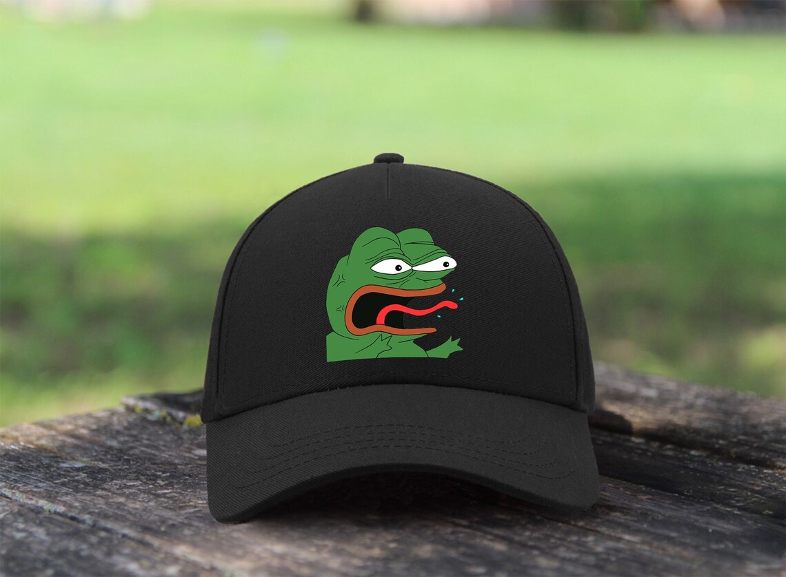 Anger Pepe Frog Meme Screaming / Adjustable Unisex Baseball Cap Cotton ...