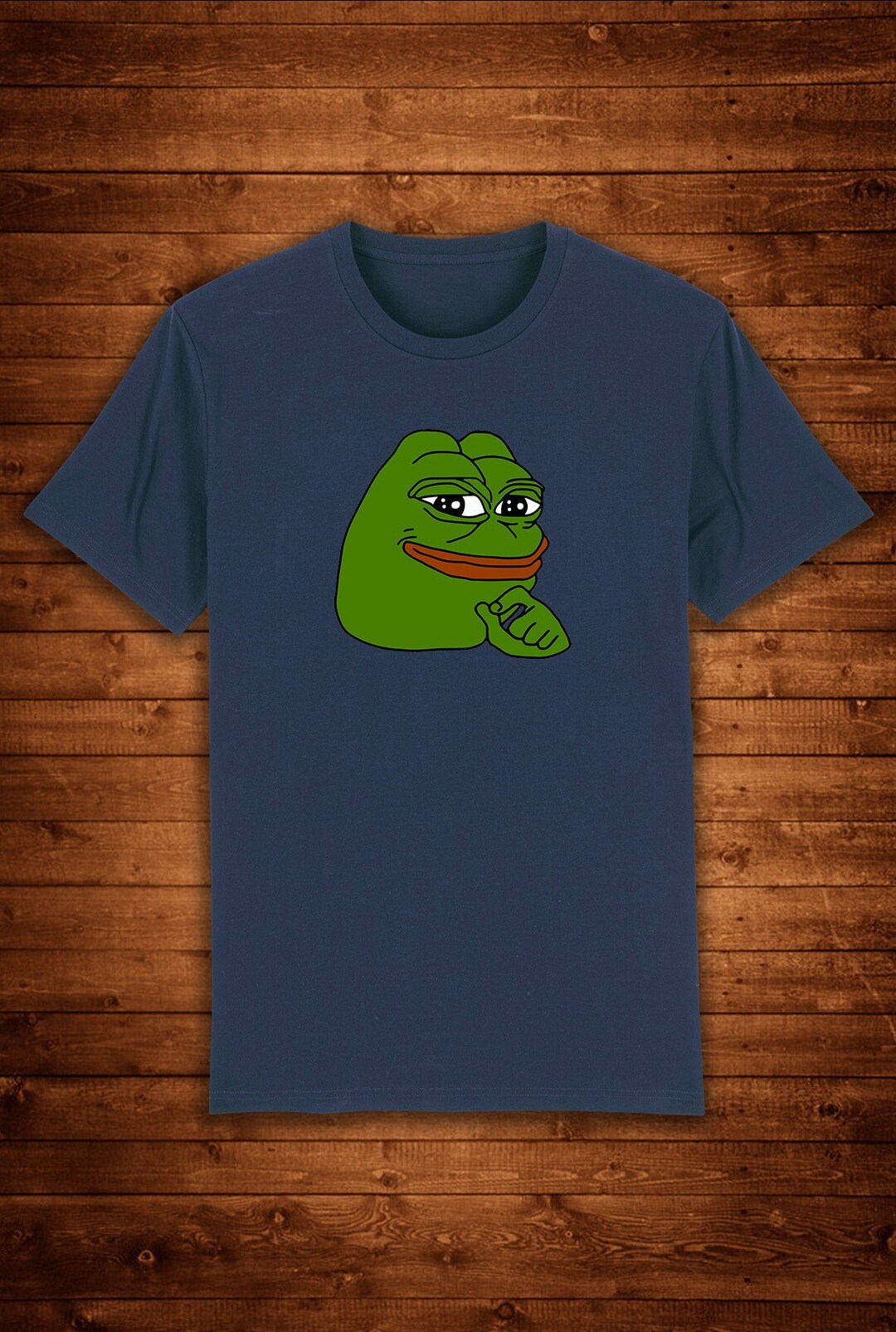 Pepe Frog Smiling Thinking / T-shirt Unique Design Street Wear Art ...