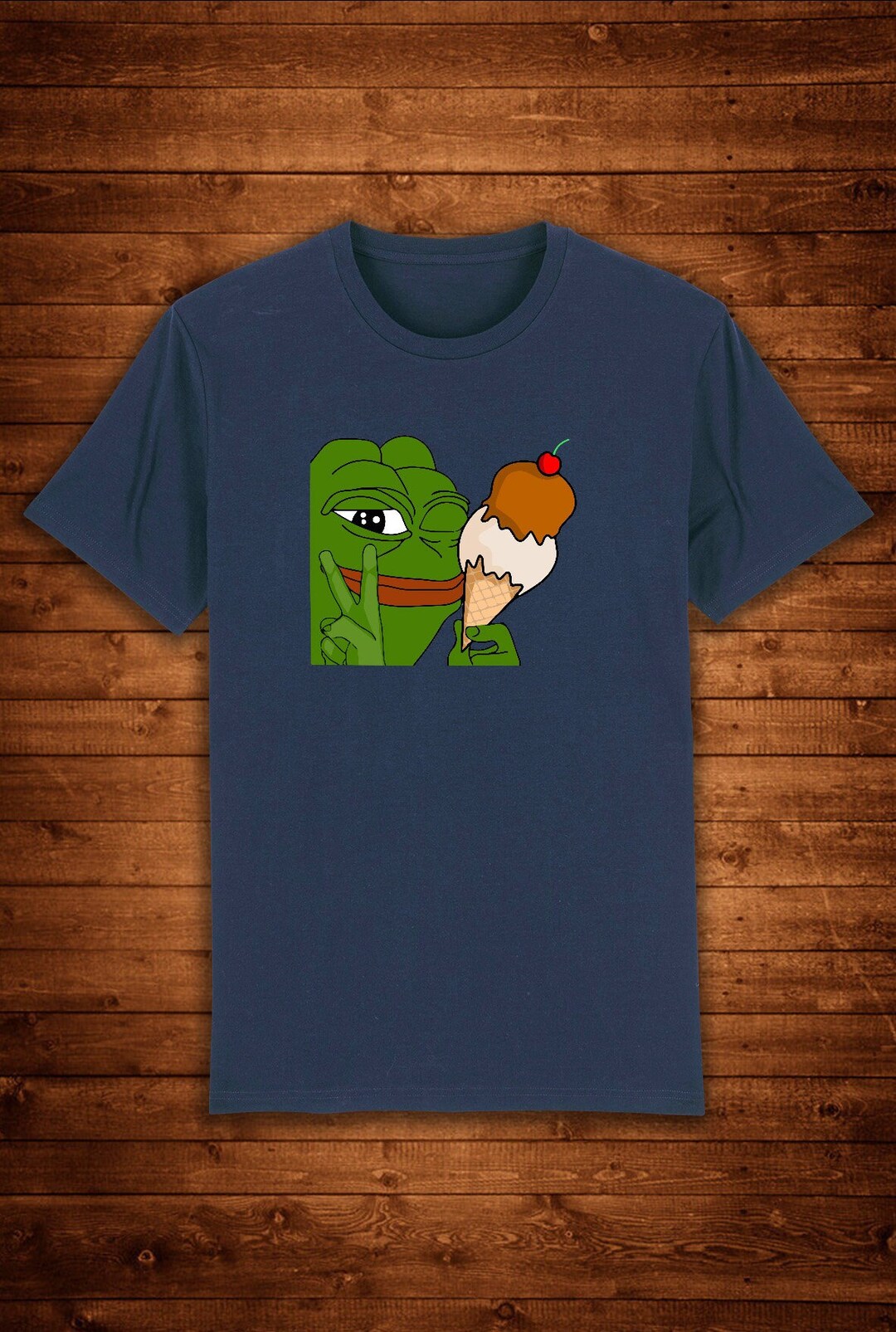 Pepe the Frog Ice Cream / T-shirt Unique Design Street Wear Art Urban ...