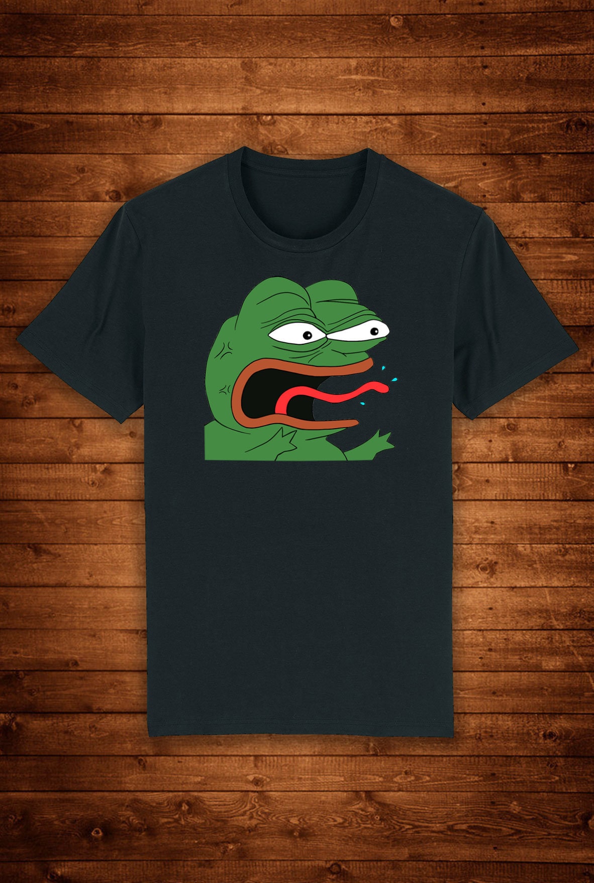 Anger Pepe Frog Meme Screaming / T-shirt Unique Design Street Wear Art ...
