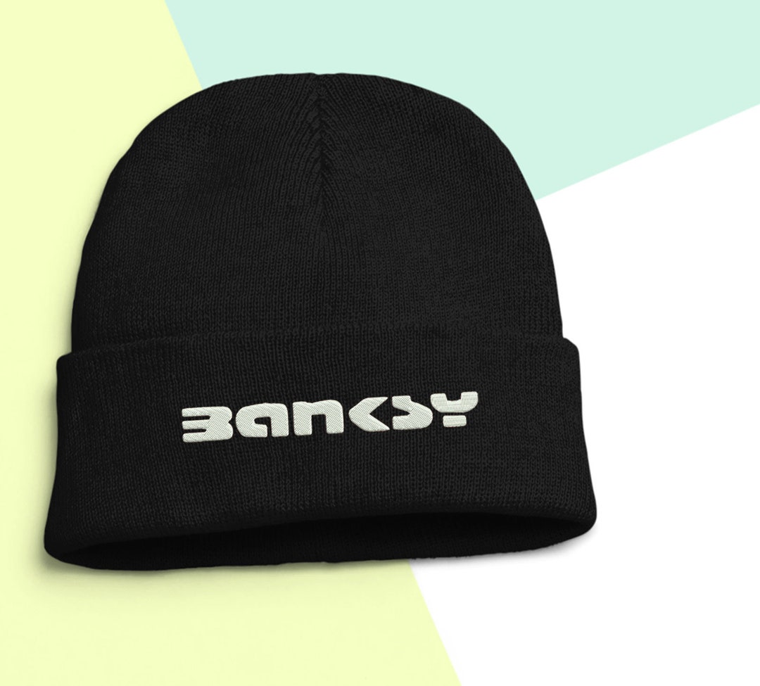 Banksy Signature Tag Symbol Logo Street Art Beanie Embroidered Skullcap ...