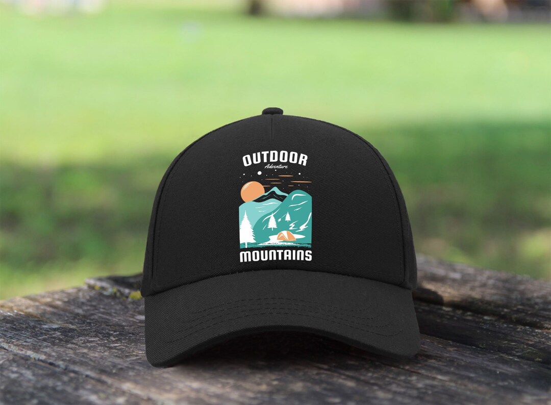 Outdoor Adventures Mountains Camping / Adjustable Unisex Baseball Cap ...