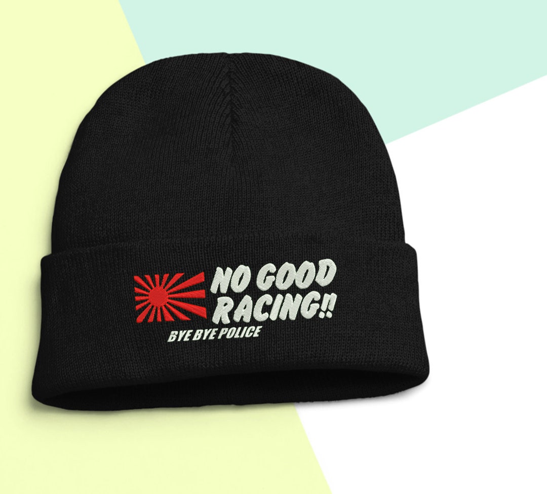 JDM Bye Bye Police No Racing Car Auto / Beanie Unisex Embroidered Cap ...