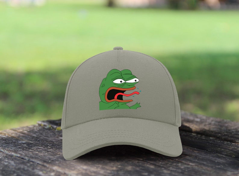 Anger Pepe Frog Meme Screaming / Adjustable Unisex Baseball Cap Cotton ...