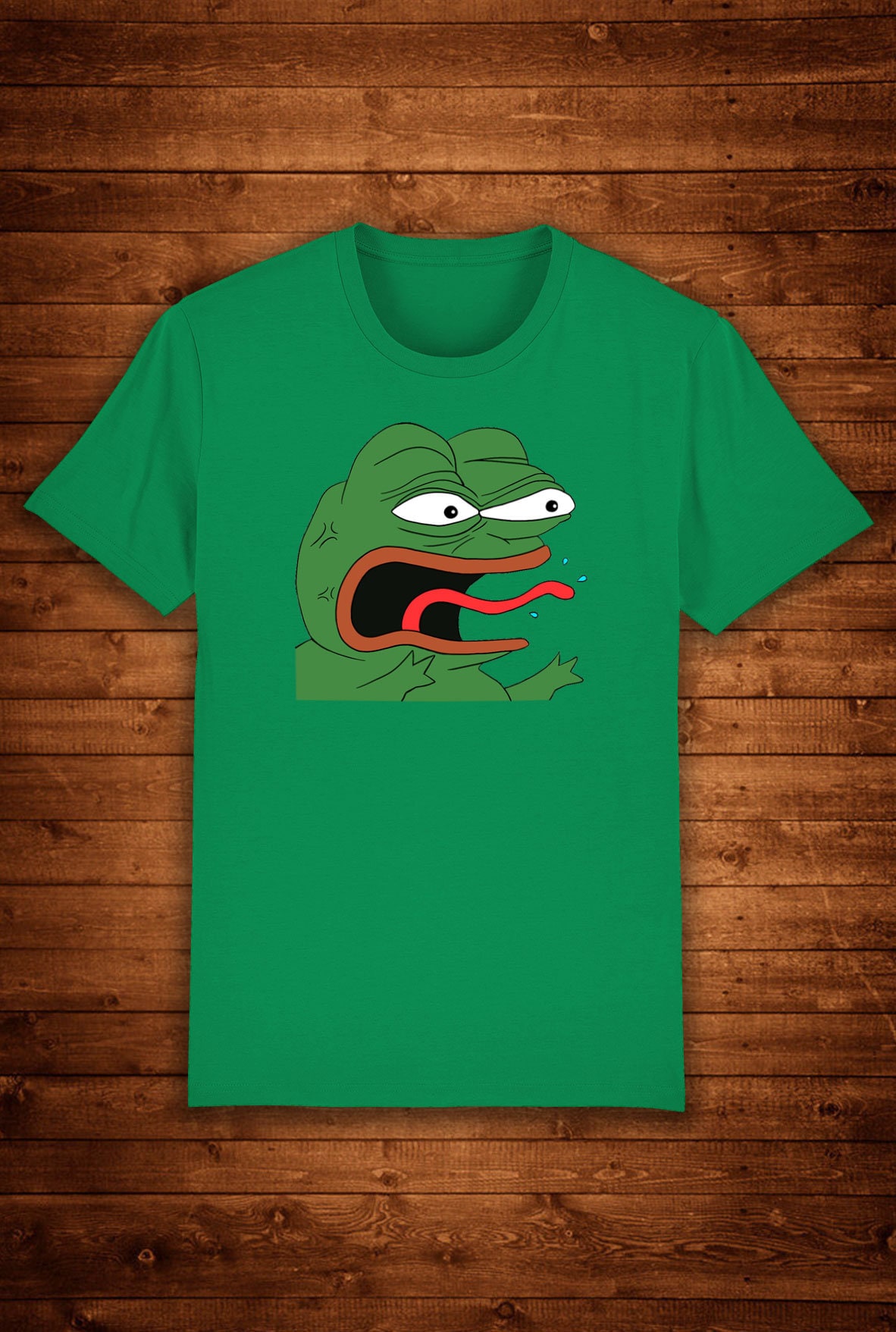 Anger Pepe Frog Meme Screaming / T-shirt Unique Design Street Wear Art ...