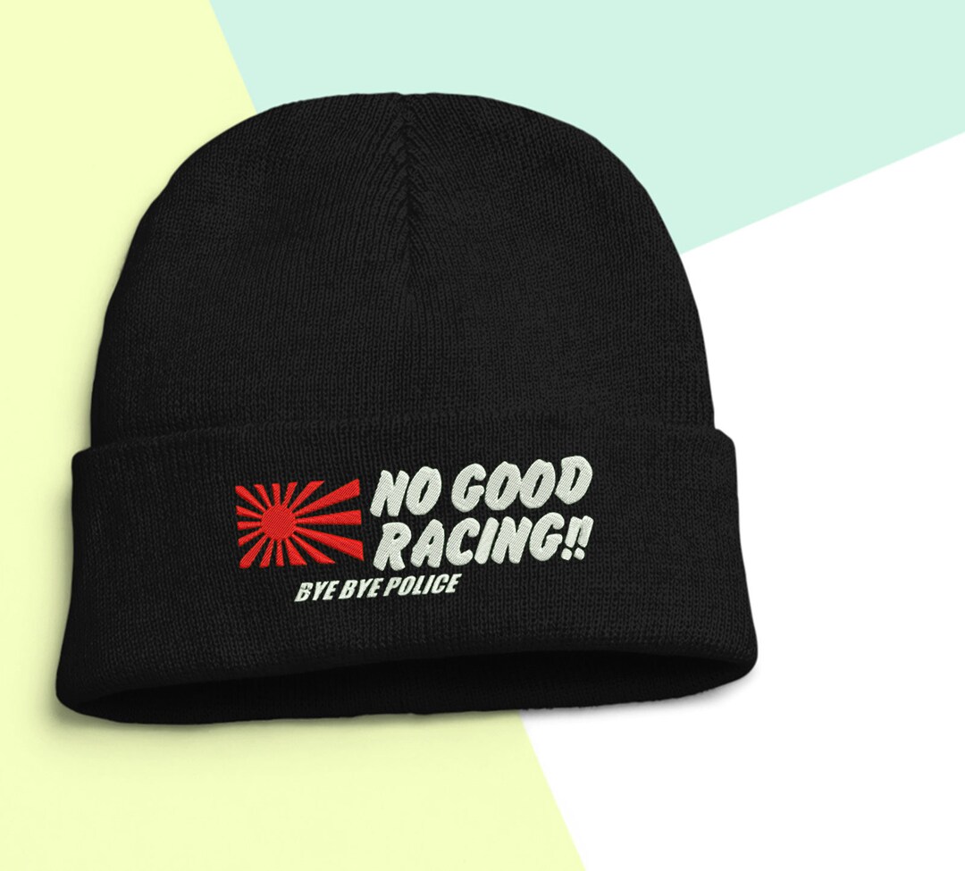 JDM Bye Bye Police No Racing Car Auto Embroidered Skullcap Winter Hats ...