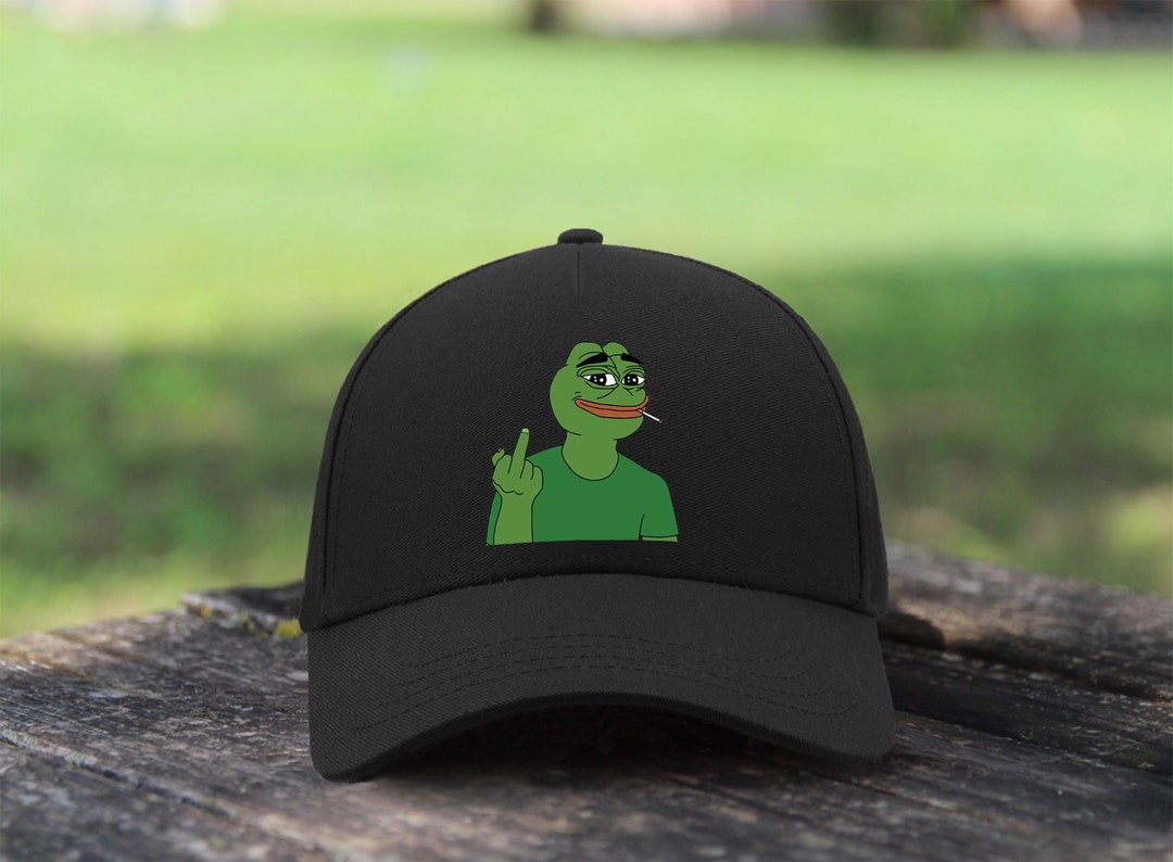 Pepe the Frog Middle Finger Smoking Meme / Adjustable Unisex Baseball ...