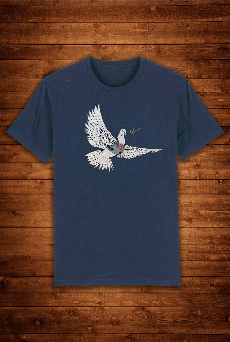 Banksy Peace Dove With Bulletproof West Street Art / T-shirt Unique ...