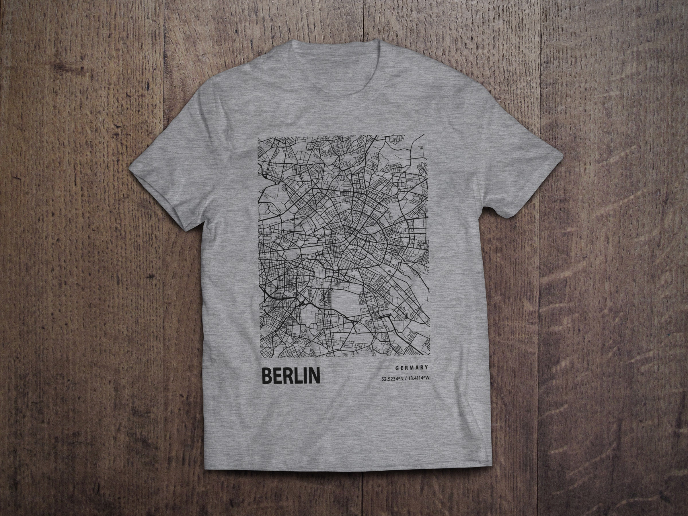 Berlin Germany Blueprint City Map Coordinates Travel Holiday Gift ...