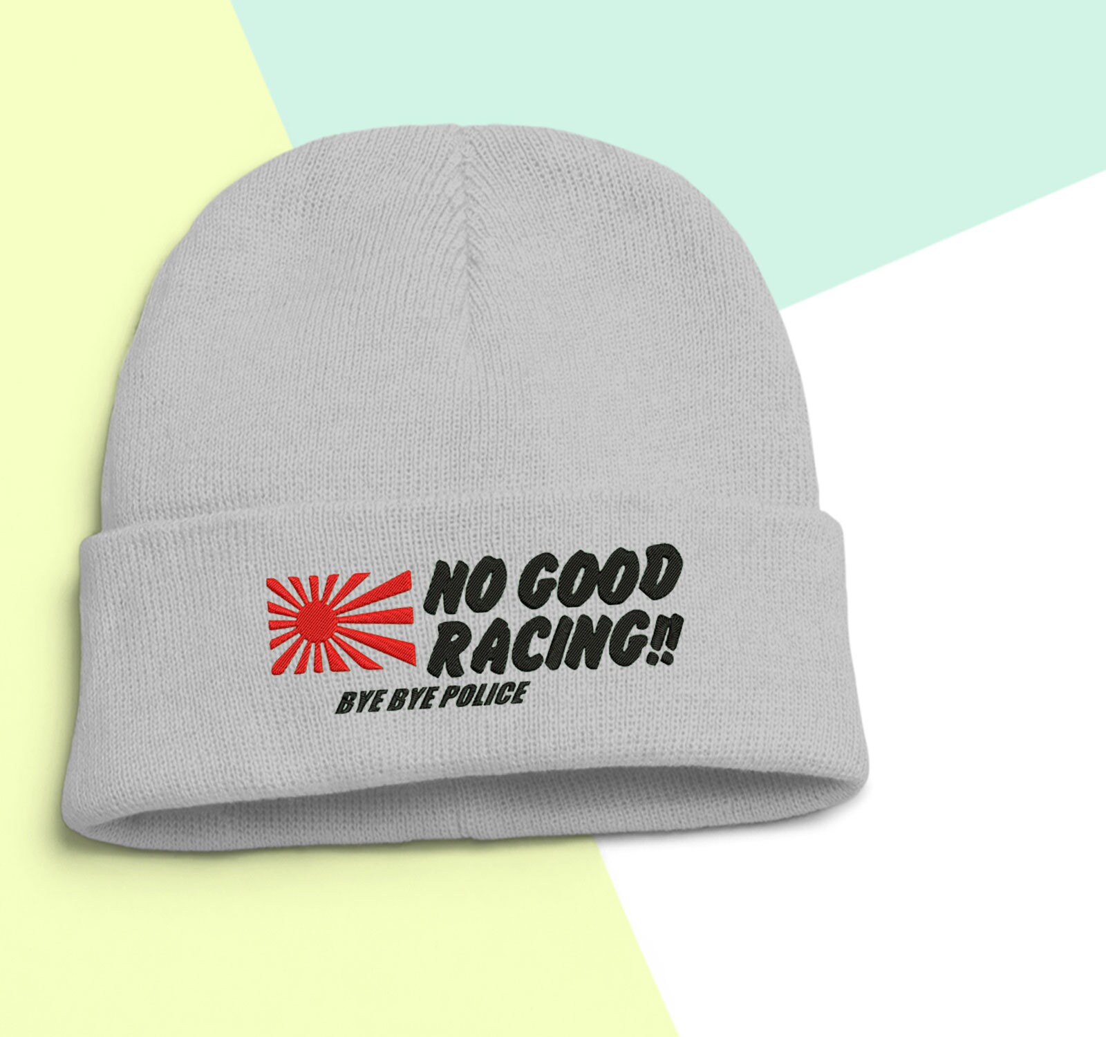 JDM Bye Bye Police No Racing Car Auto / Beanie Unisex Embroidered Cap ...