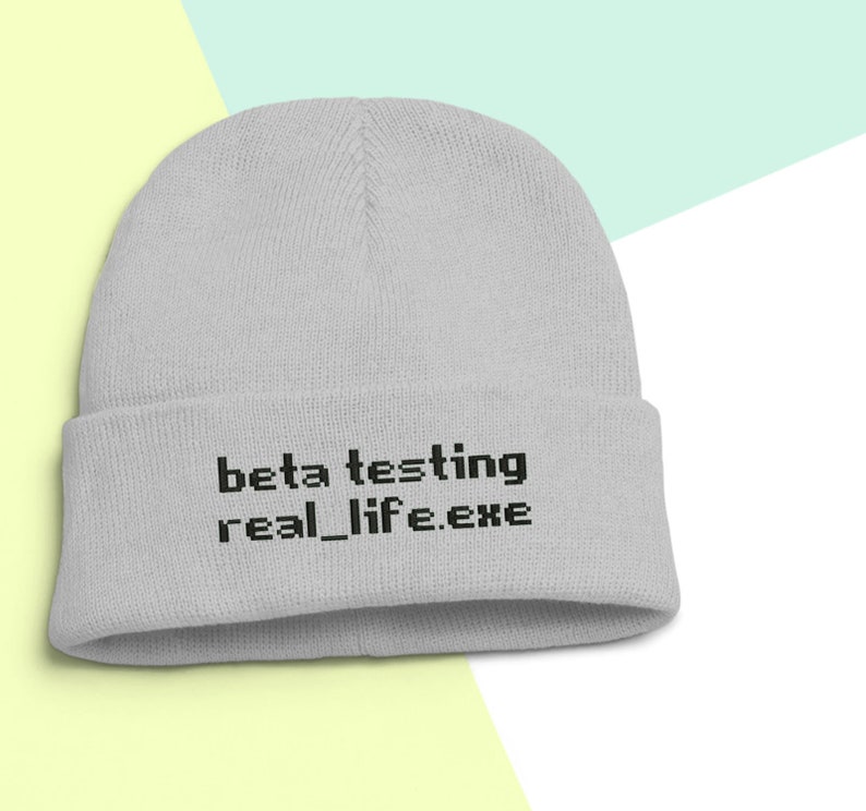 Beta Testing Real Life Gamer Code Gaming Pixel/ Beanie Unisex ...