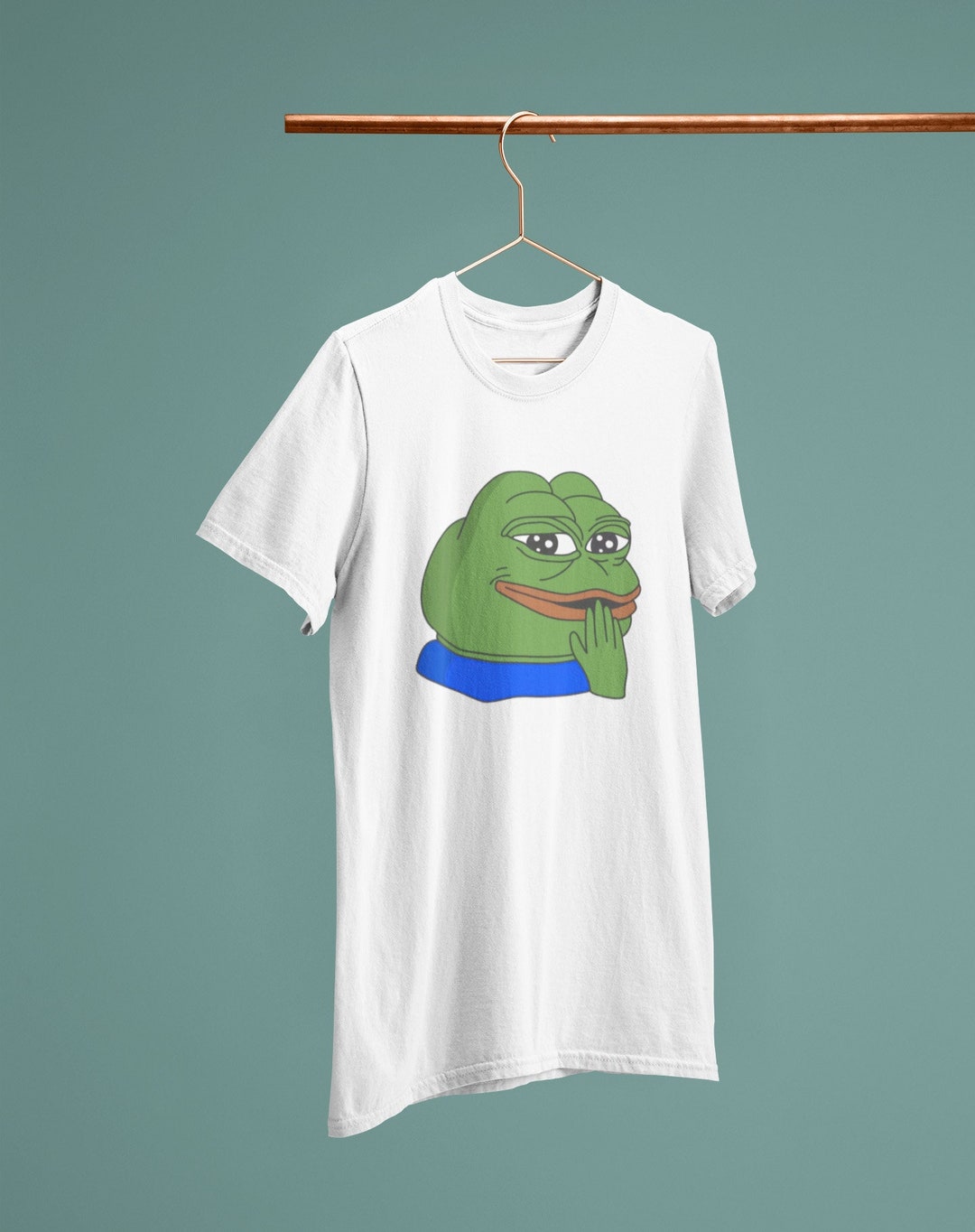 Pepe the Frog Internet Meme Ups Smile / Heavyweight Cotton Unisex T ...