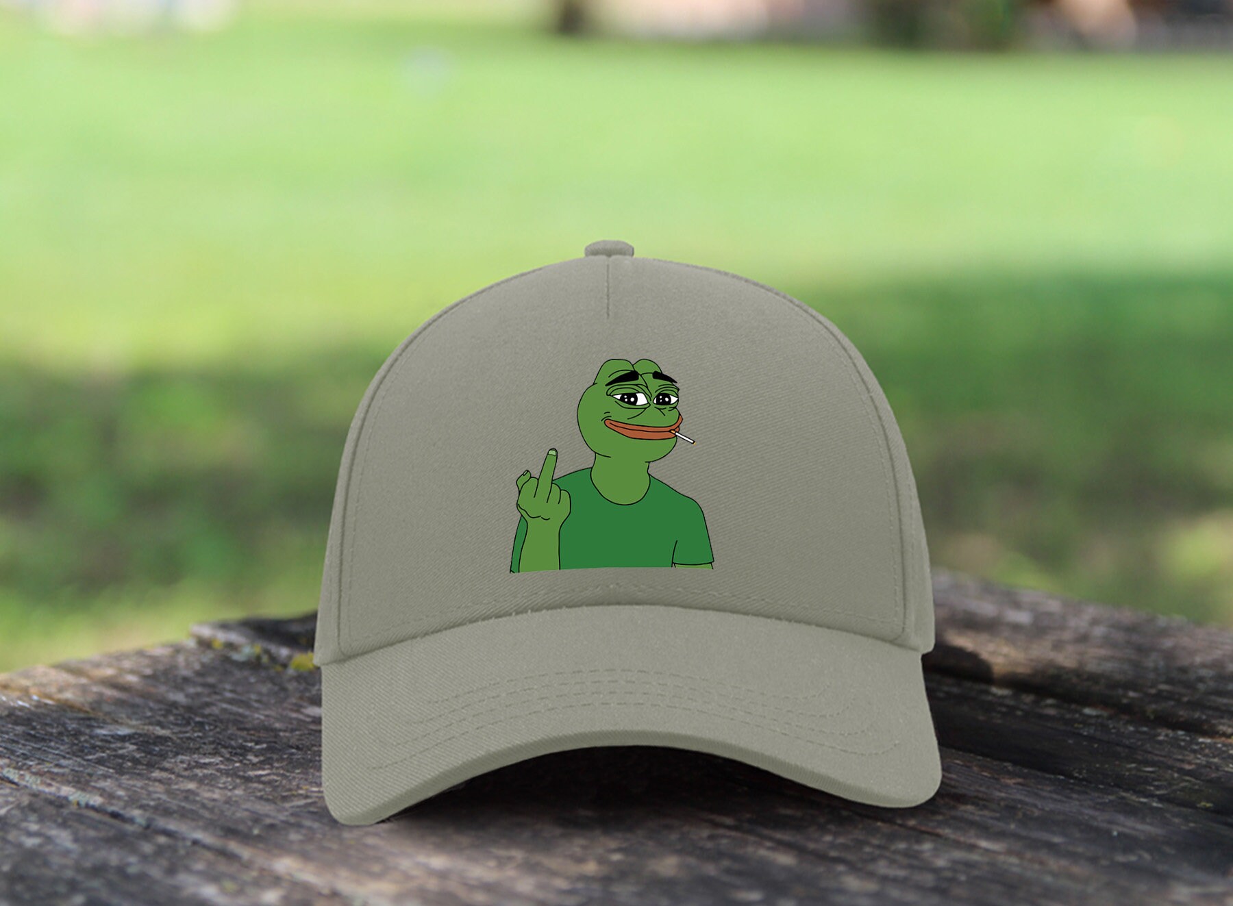 Pepe the Frog Middle Finger Smoking Meme / Adjustable Unisex Baseball ...