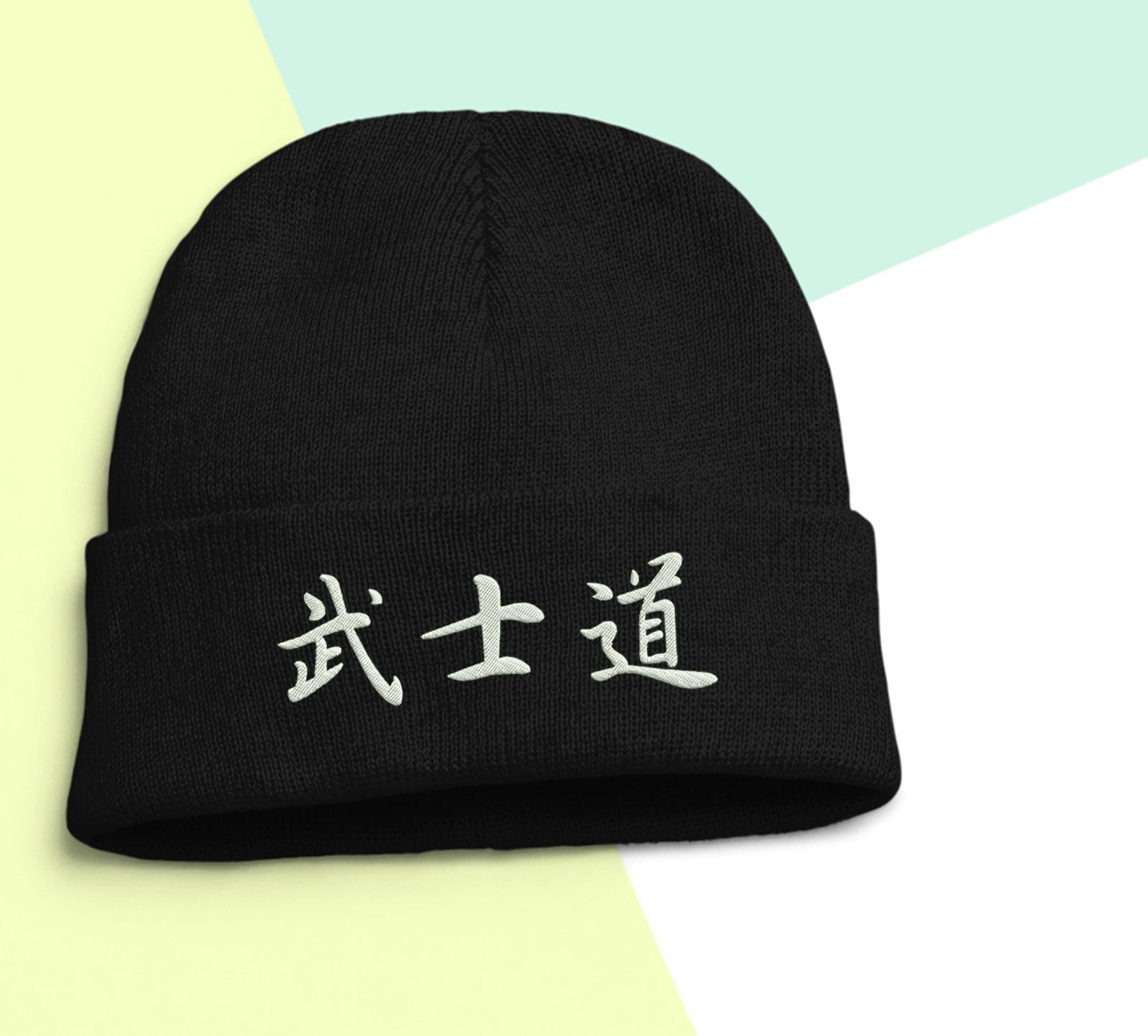 BUSHIDO Kanji Japan Marchal Art / Beanie Unisex Embroidered Cap Hat ...