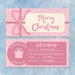 Pink Bow Christmas Gift Coupon Template, Editable Pink Christmas Gift ...