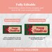 Christmas Gift Coupon Template, Green and Red Bow Holiday Gift Voucher ...