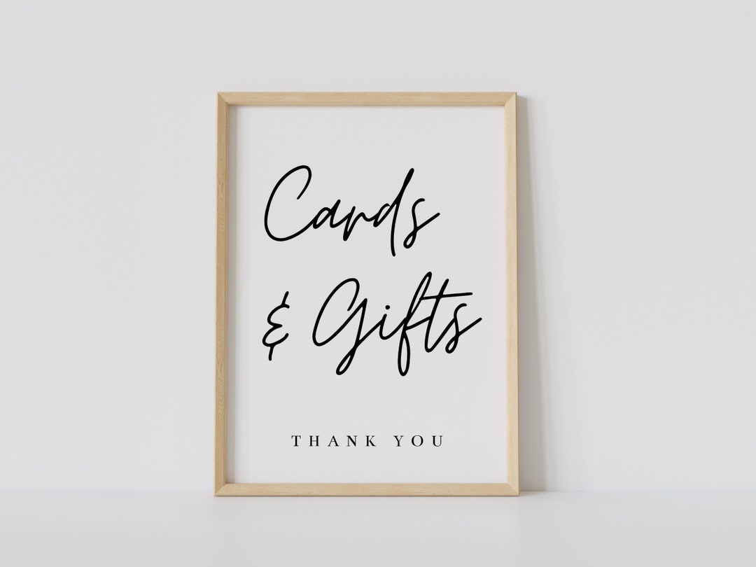 Editable Cards and Gifts Sign, Printable Sign for Graduation Party ...